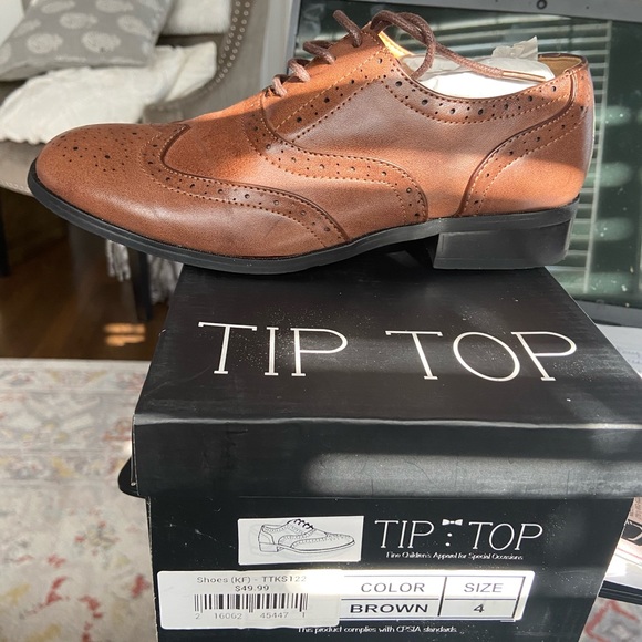 Tip Top Kids | Shoes | New Boys Tip Top Brown Leather Shoes With Box ...